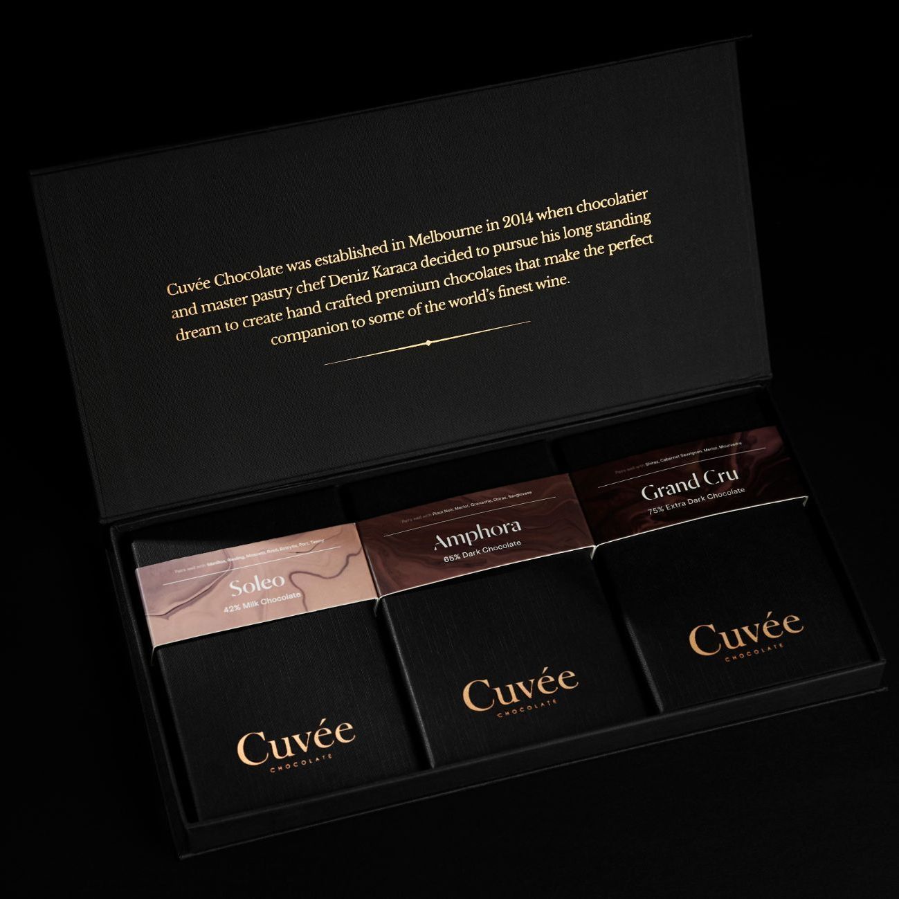Cuveé Chocolate Range — Dark, Milk and White Chocolate crafted for wine ...